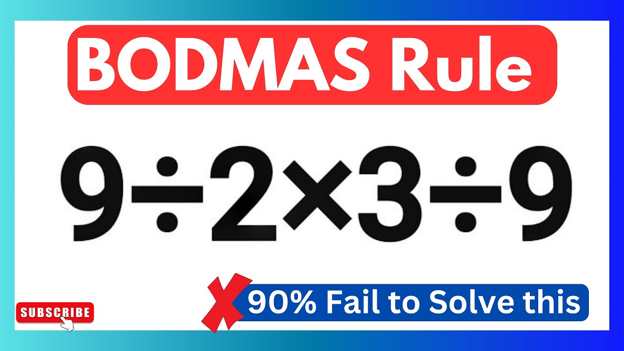 Bodmas Rule || 😱 Viral Math Problem || 90% People are Fail to Solve This || Bodmas ka Niyam ...