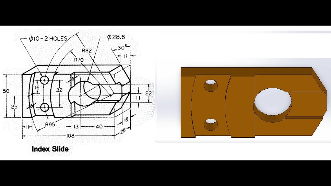 Index Slide in Solidworks | Solidworks Tutorial | Part Design | Part #5 ...