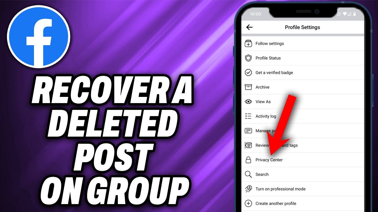 How To Recover a Deleted post on Facebook Group - Quick Help - YouTube