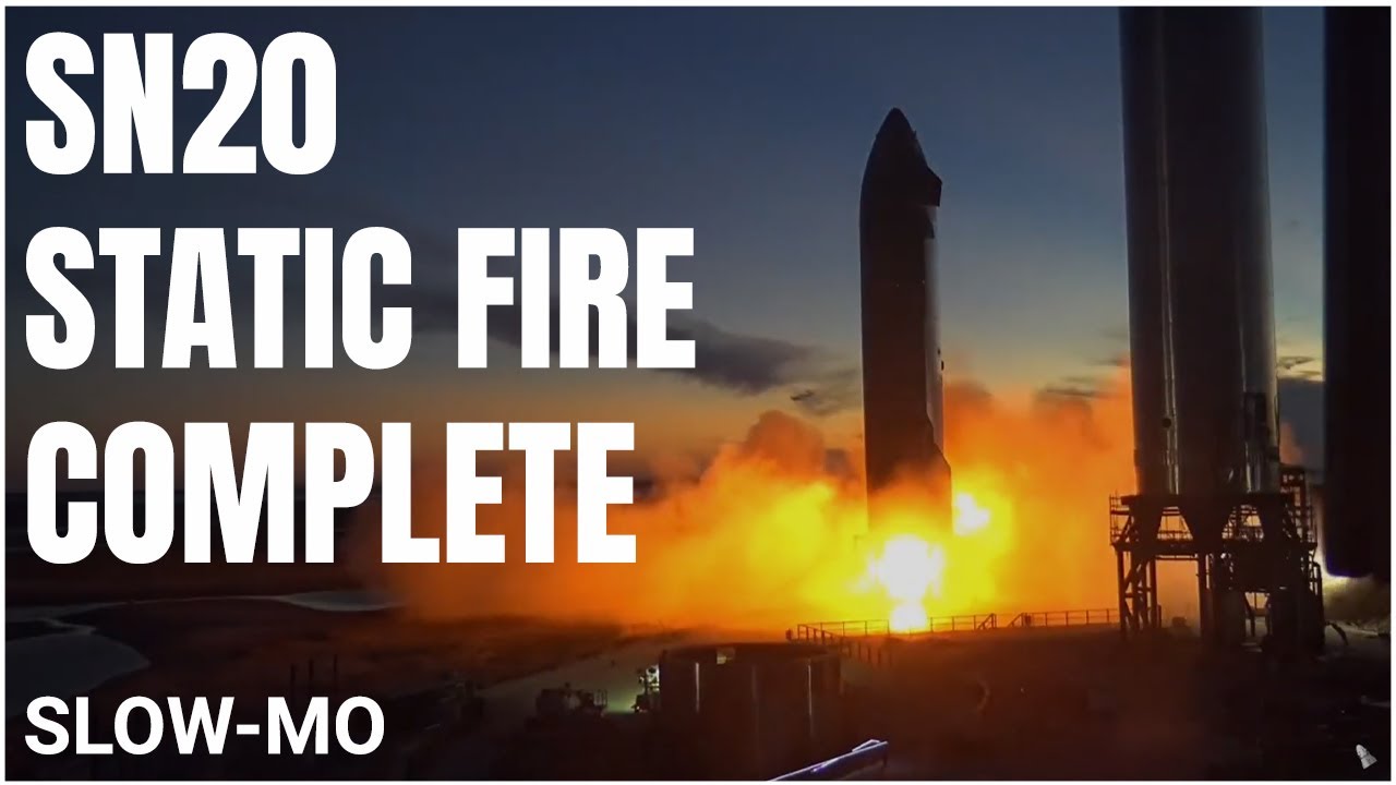 Second Successful Static Fire of SN20 | Slow-Mo HD - YouTube