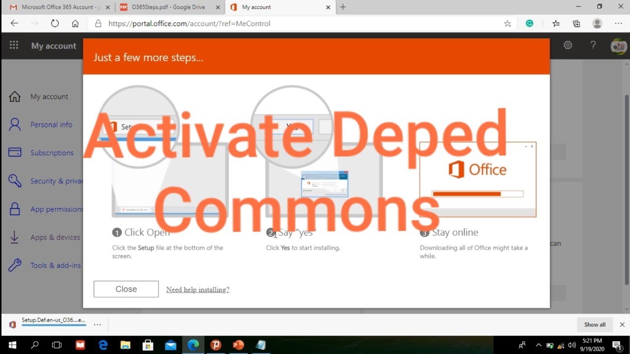 How to activate deped commons & how to log in in deped commons - YouTube