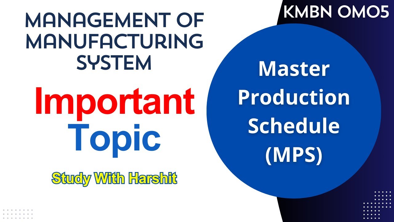 Master Production Schedule (MPS) | KMBN OM05 Management Of ...