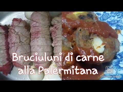 Bruciuluni di carne alla Palermitana - YouTube