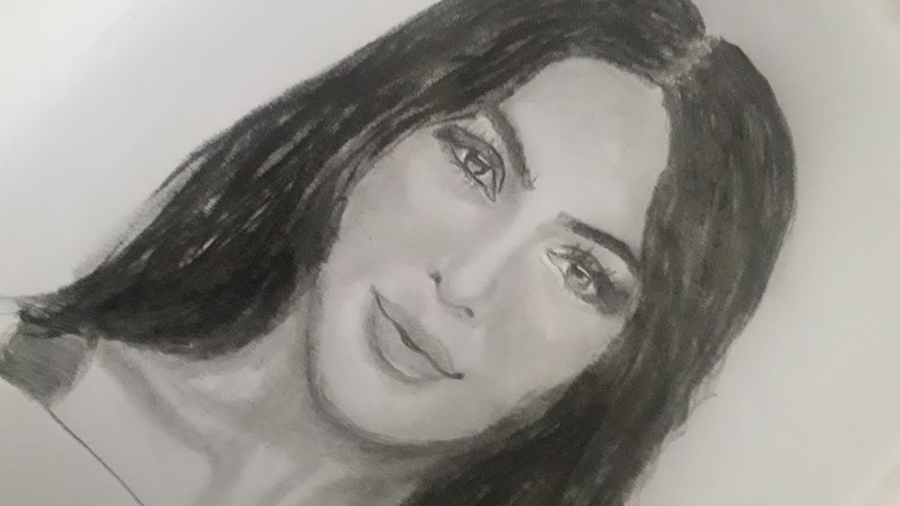 Drawing Kim Kardashian || pencil drawing || - YouTube