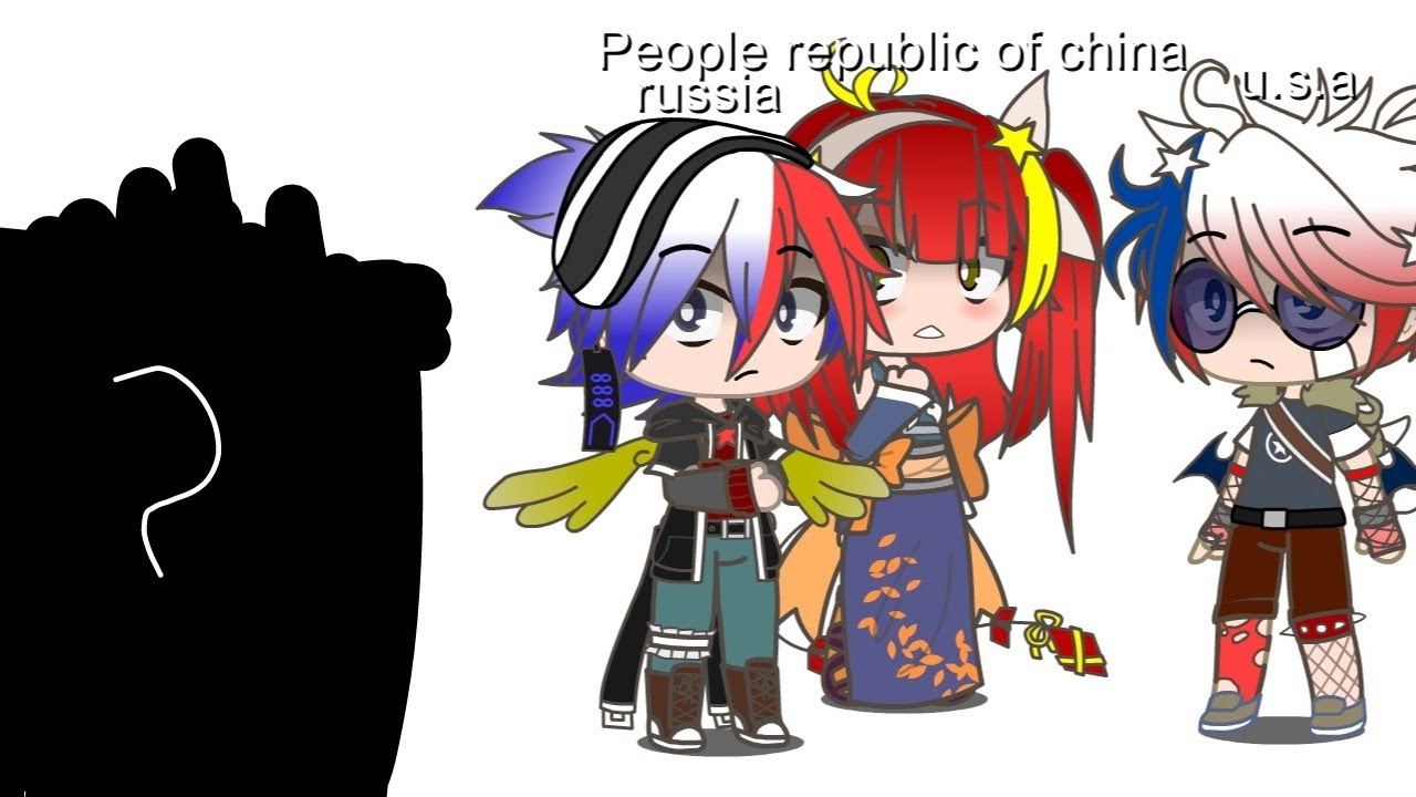 three superpower countries meet C.O.R (countryhumans and TNO ) - YouTube