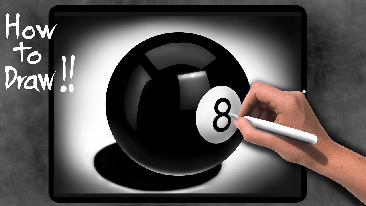 🎱*How to draw a realistic 8 Ball 🎱 | Speed drawing | Timelapse - YouTube