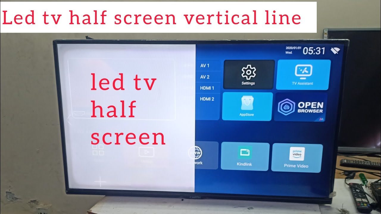LED TV HALF DISPLAY PROBLEM | LED TV HALF SCREEN PROBLEM REPAIR - YouTube
