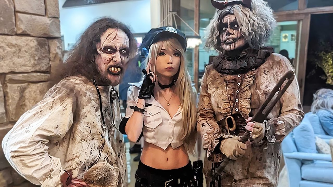 Emiru Reacts To Her Halloween Horror Hide And Seek - YouTube