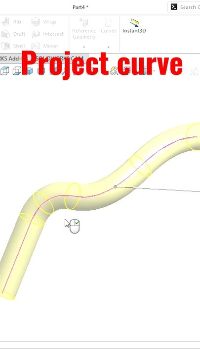 How to create a project curve in solidworks । sketch on sketch #ytshorts #shorts #solidworks ...