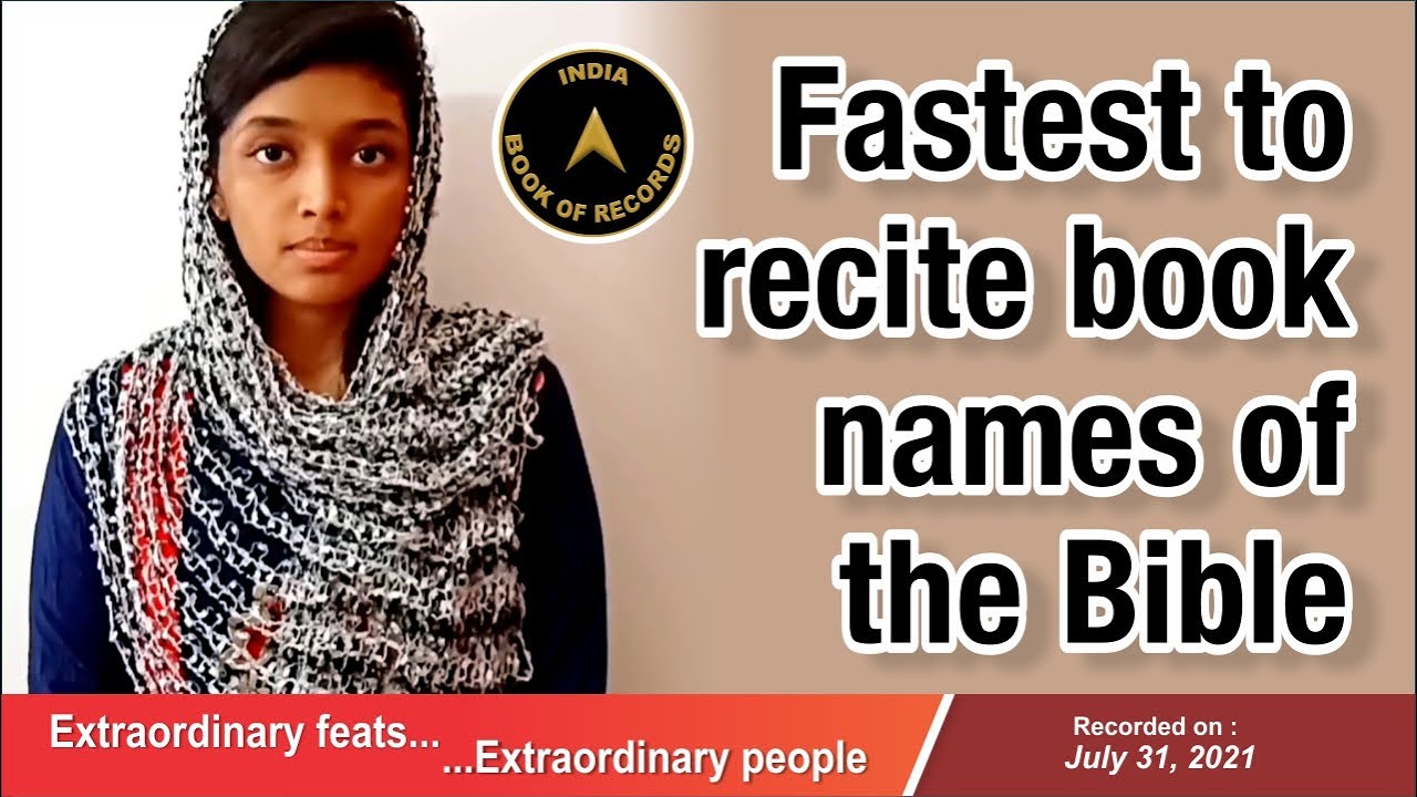 Fastest to recite book names of the Bible - YouTube