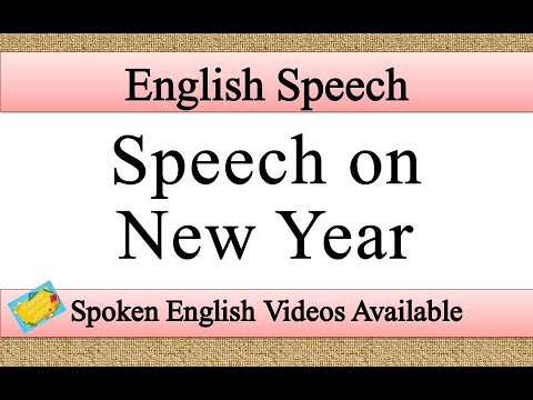 Speech on new year in english | new year speech in english - YouTube