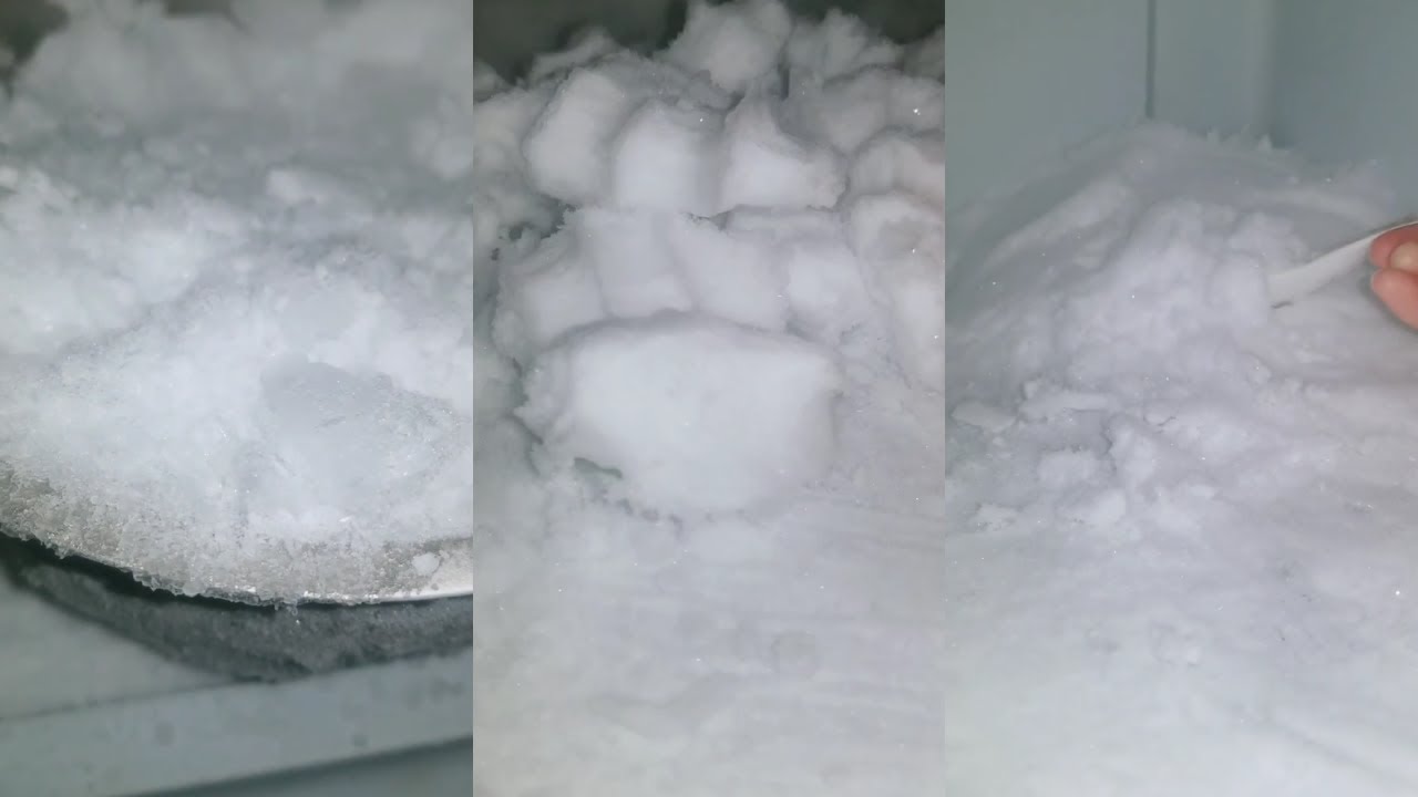 Freezer Frost | Flaky Ice | Powdery Ice Eating ASMR ️ ️#whiteice # ...