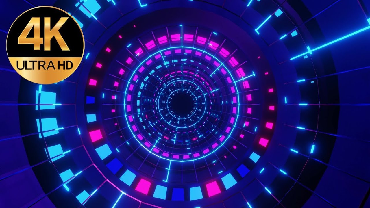 10 Hour 4k TV VJ LOOP Relaxing NEON Blue Pink Color Abstract Background ...