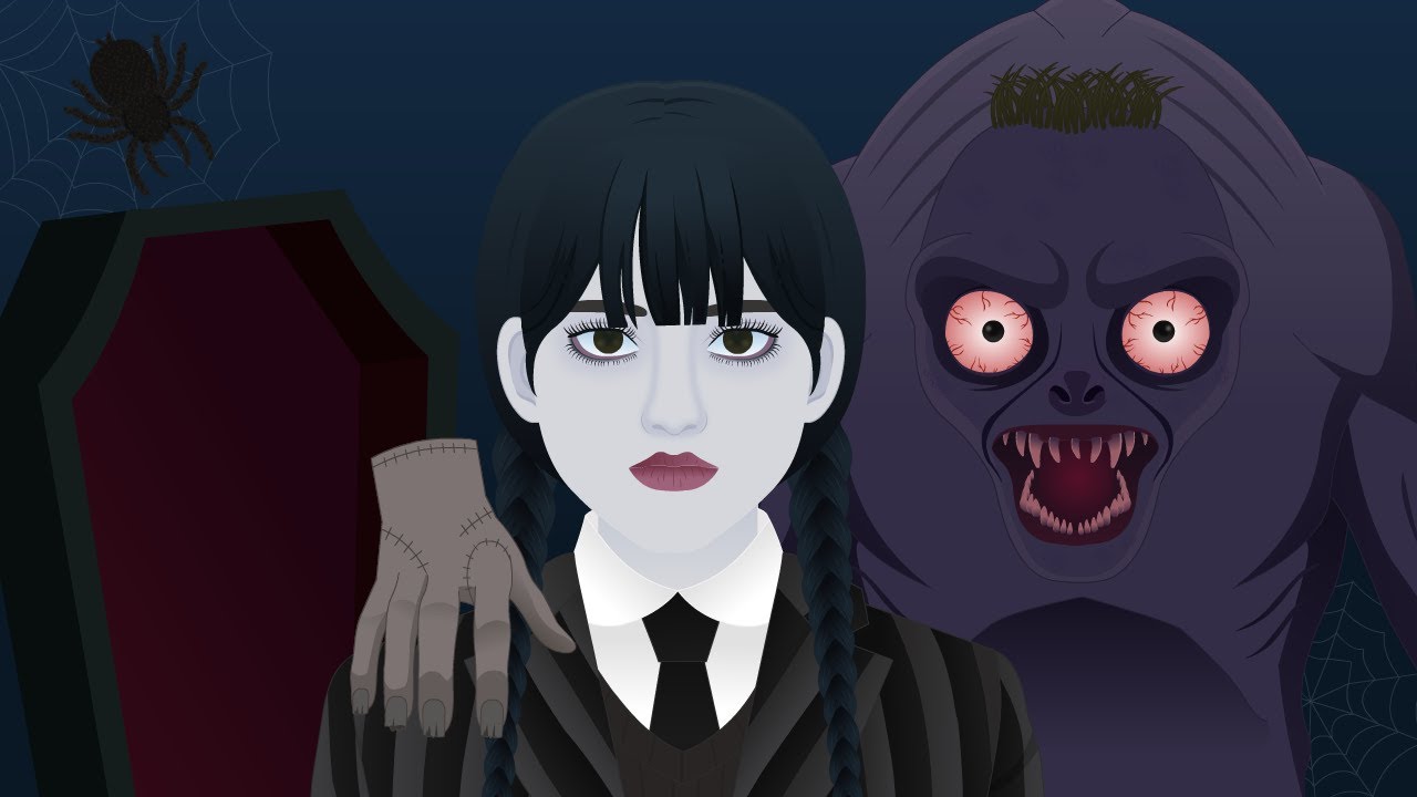 웬즈데이 애니메이션｜아담스 패밀리｜WEDNESDAY｜THE ADDAMS FAMILY｜NETFLIX｜HIDE AND ...