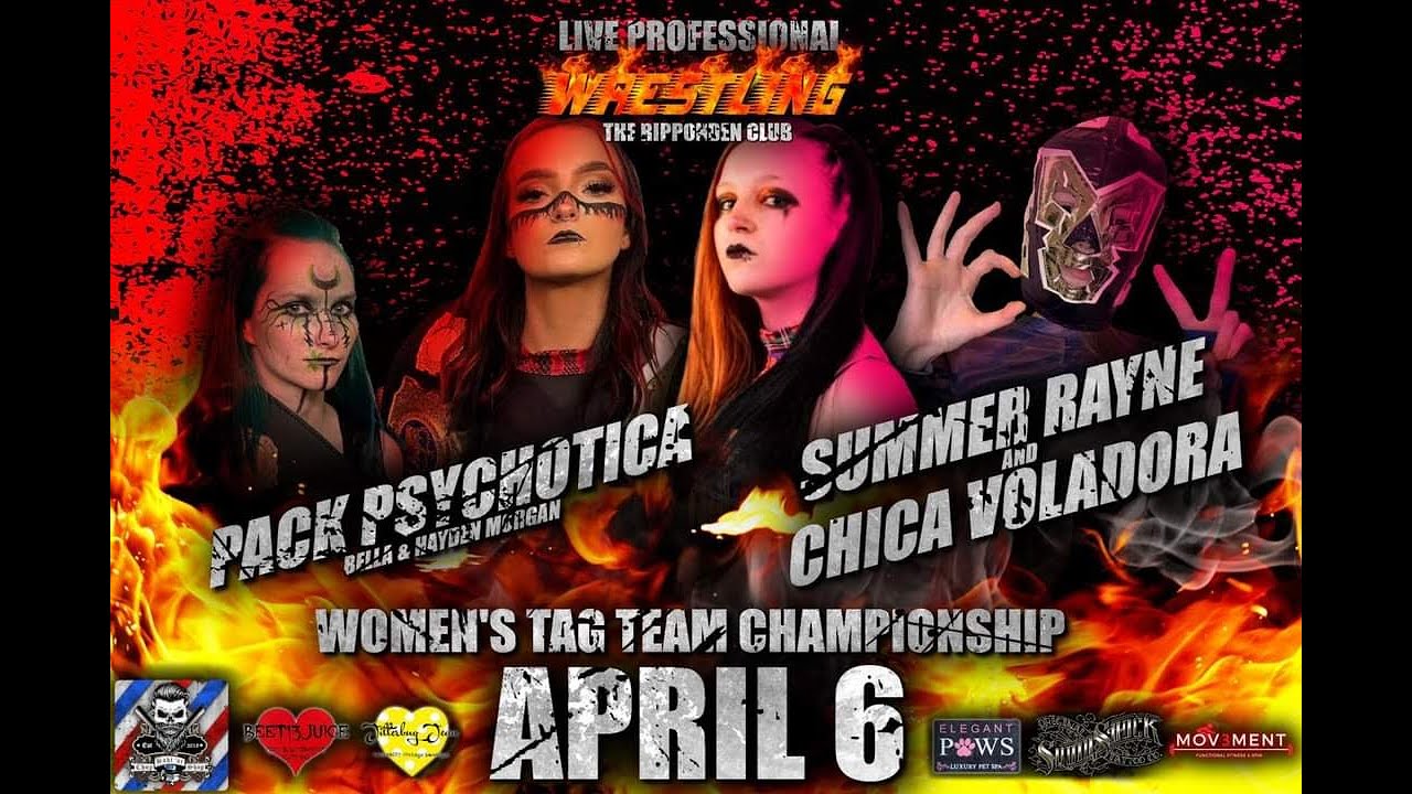 Womens tag team championship Hayden Morgan & The Oracle Bella vs Summer Rayne & Chica Voladora ...