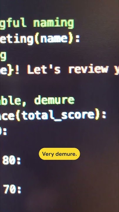 Code like a minimalist—no need for complex tricks. Keep it clean, readable, and classy. - YouTube