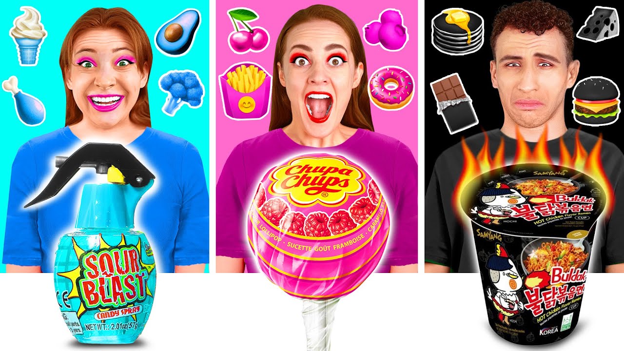 Food of The Same Colors Challenge | Food Battle by RaPaPa Challenge ...