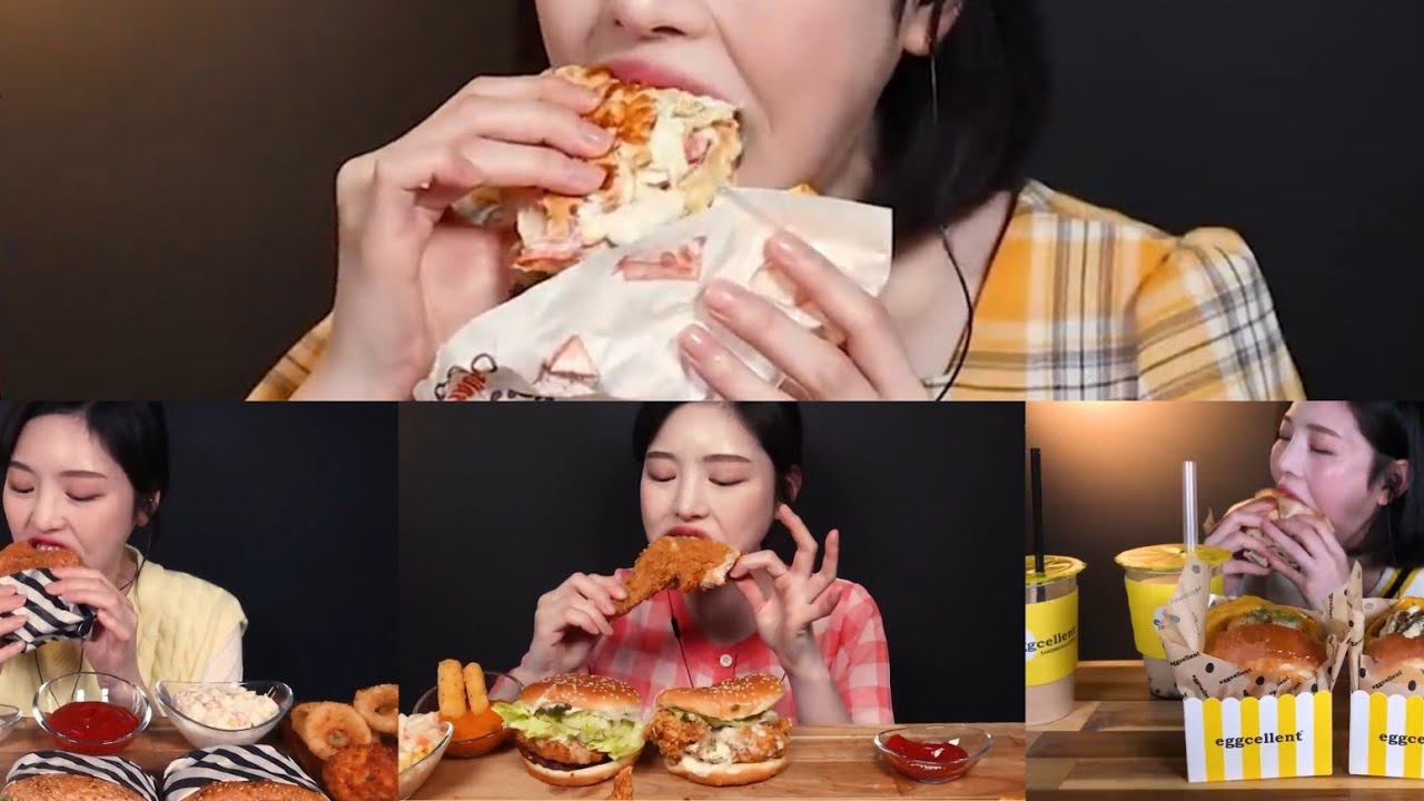 ASMR EATING BURGER HUGE PORTIONS 😋😋//eat with boki//#asmr #mukbang #burger - YouTube