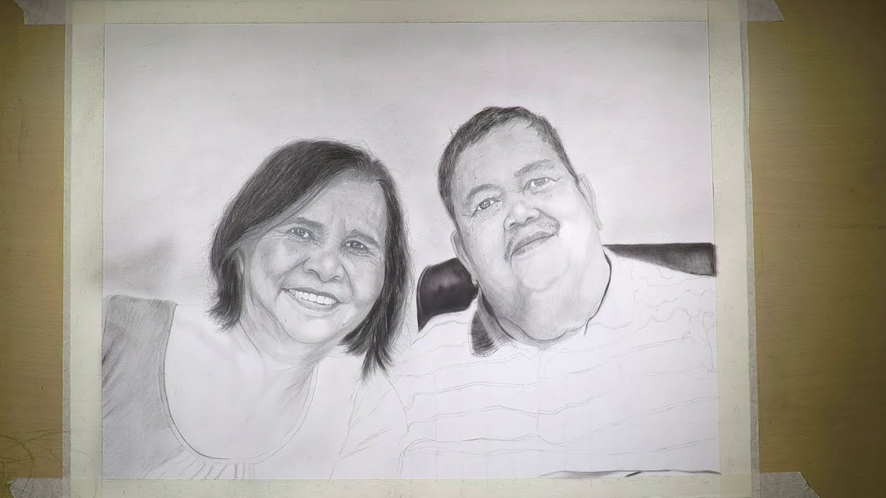A timelapse speed drawing of my grandparents by PinayPencilArt - YouTube