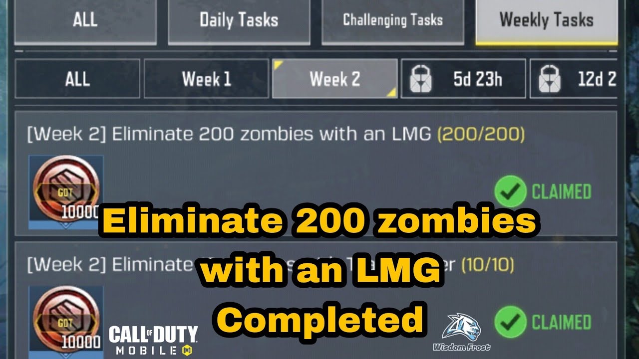 How to Eliminate 200 zombies with an LMG in Zombies Mode | Cod Mobile ...