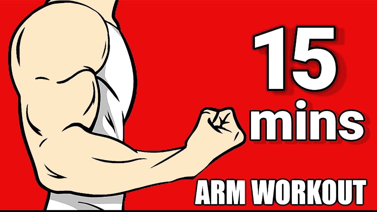 Biceps muscles workout 15 mins without equipment - YouTube