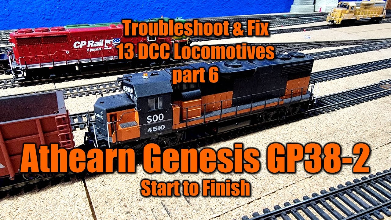 Troubleshoot and Fix 13 DCC Locos 6 Athearn Genesis GP38-2 - YouTube