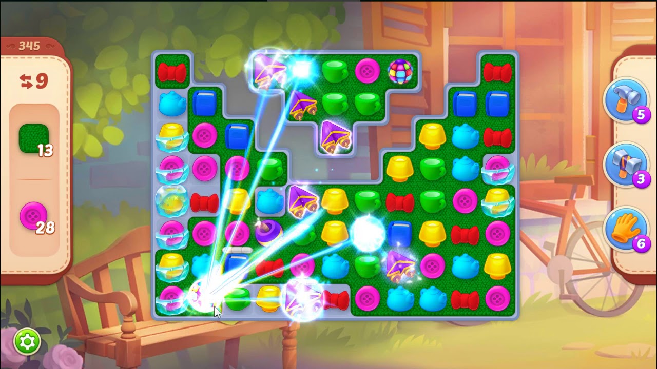 Homescapes Level 345 No Booster 🏠 l MiniGames - YouTube