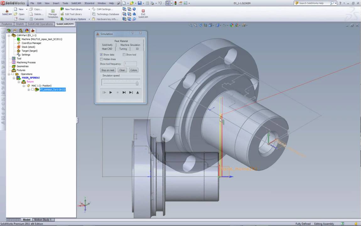SolidCAM 2011 New Face Operation In Turning - YouTube
