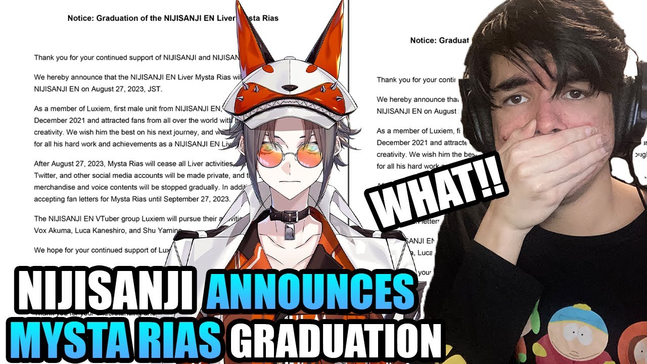 WHAT!!! Nijisanji Announces Mysta Rias GRADUATION From Nijisanji My ...