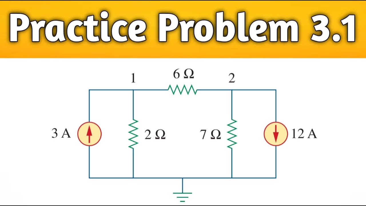 Practice Problem 3 1 Obtain The Node Voltage In The Circuit Circuit Analysis in Urdu Hindi practice-problem-3-1-obtain-the-node-voltage-in-the-circuit-circuit-analysis-in-urdu-hindi