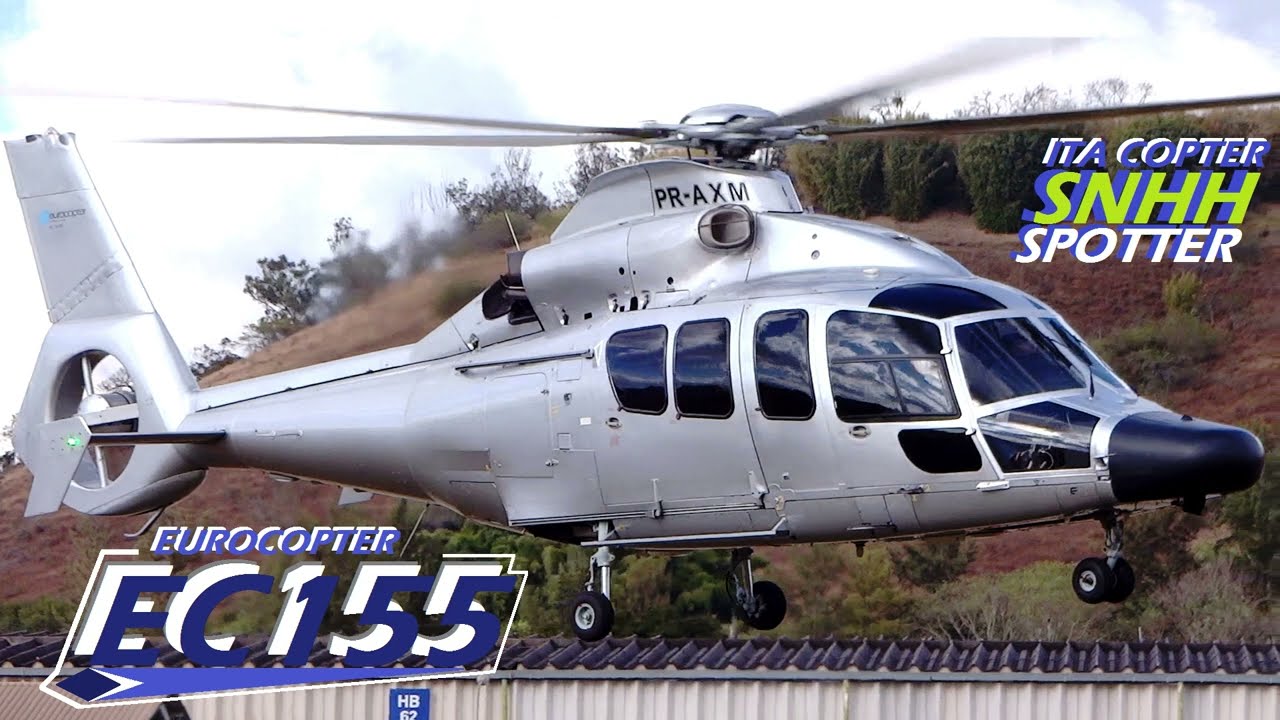 Eurocopter EC155 B1 (PS-AXM) Decolgem e Pouso - YouTube