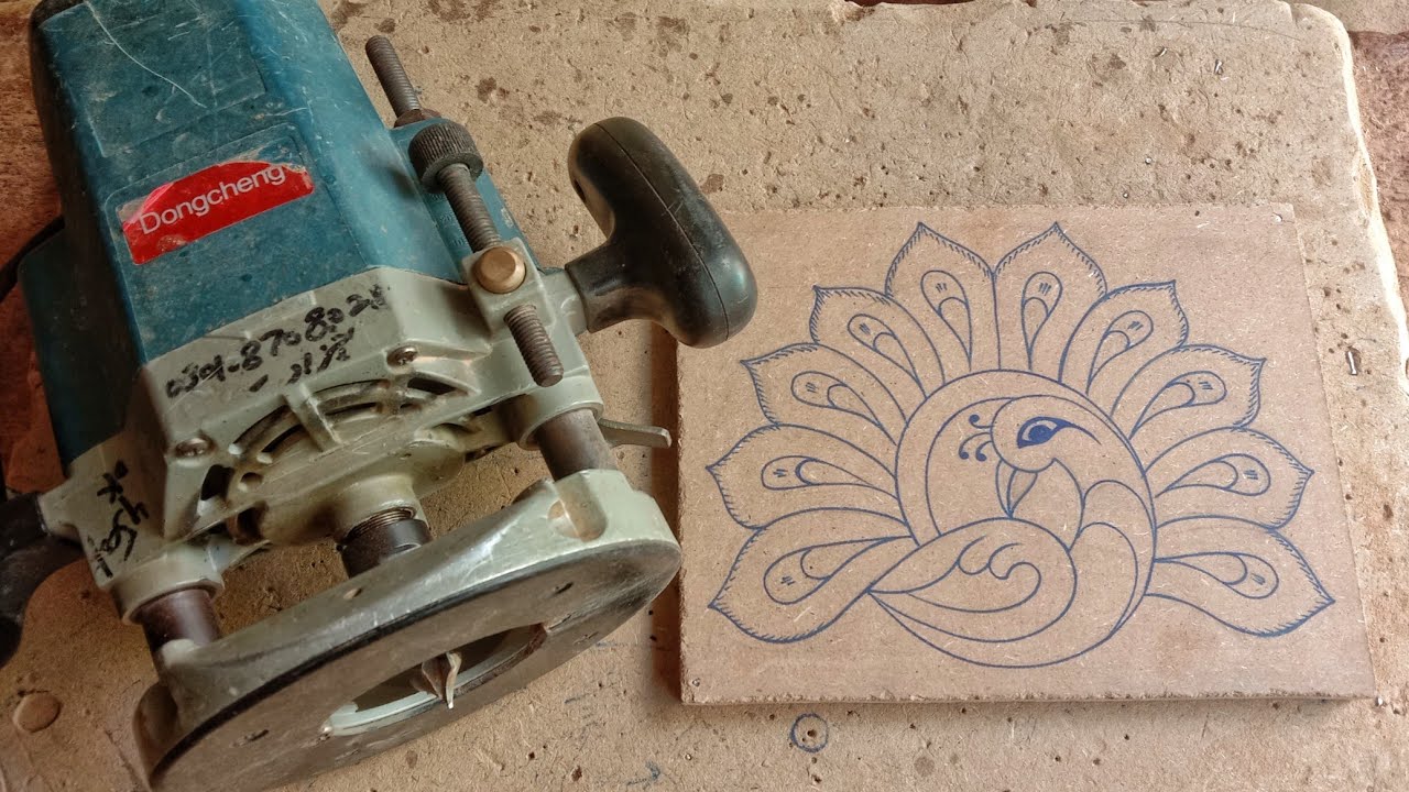 wood carving, How to carve peacock on wood - YouTube