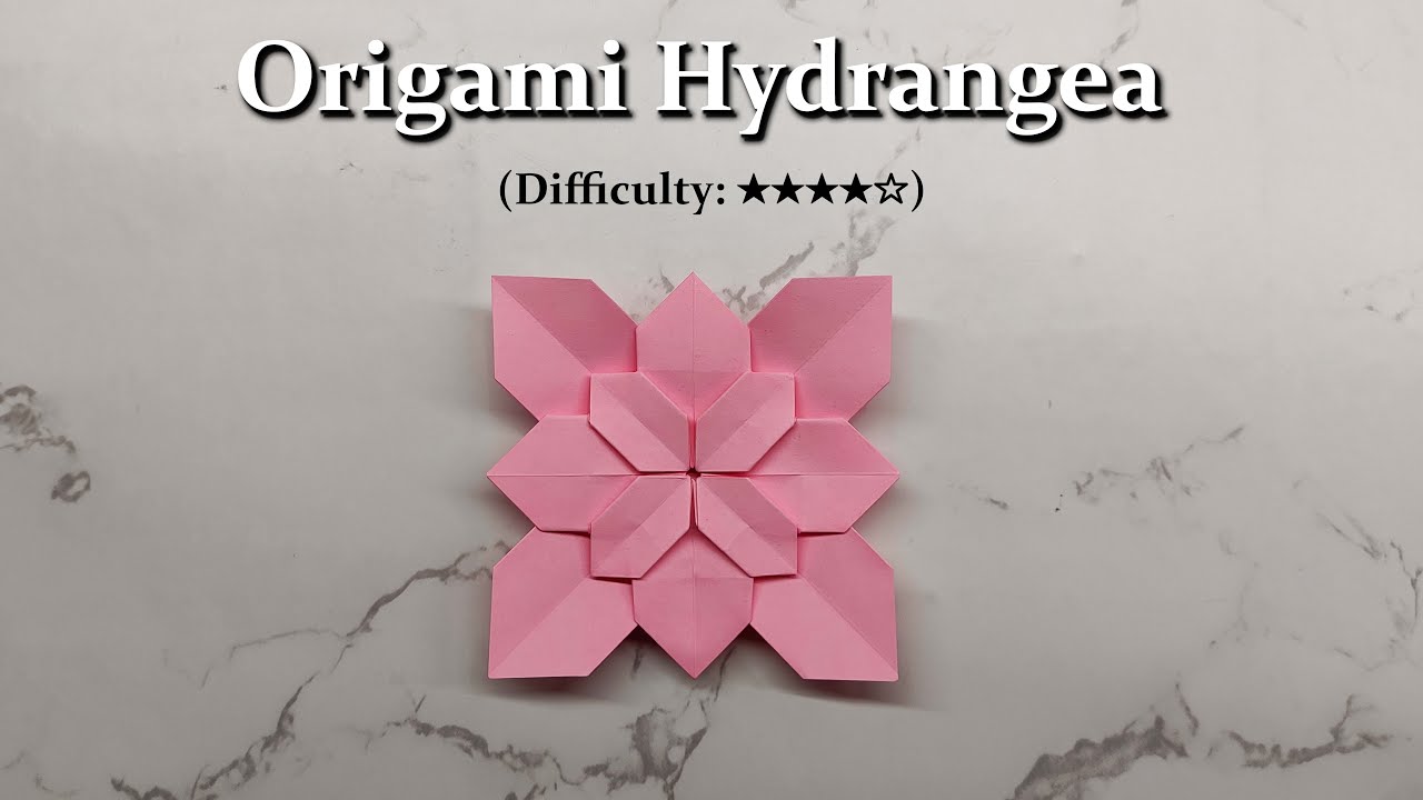 [DETAILED TUTORIAL] Origami Hydrangea | 3-Layer Hydrangea | Shuzo Fujimoto’s Design - YouTube