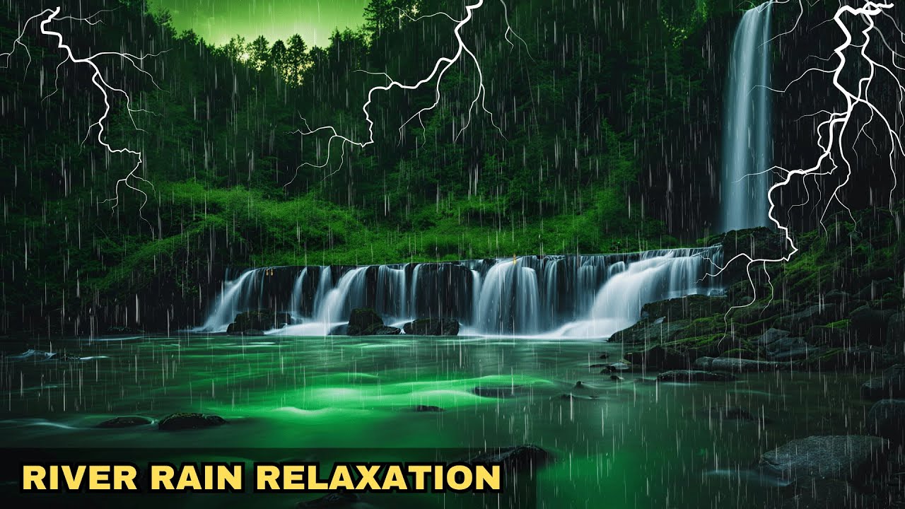 Nature Rain Sounds | Tranquil River Rain Ambience for Study 🌧️ Nature's ...