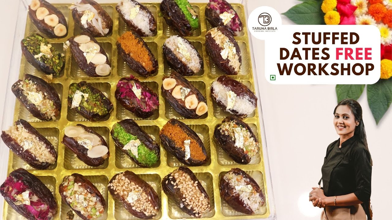 10 Types of Stuff Dates | FREE Workshop | Majdool Dates Healthy recipe ...