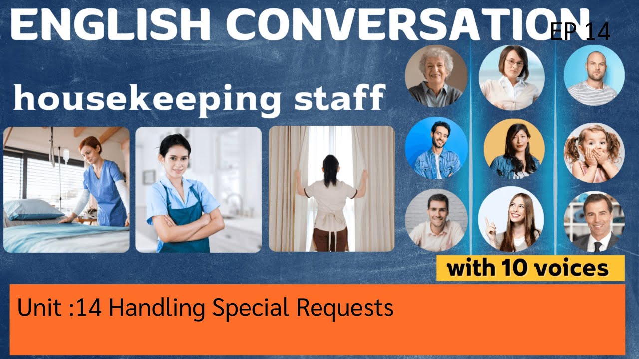 English Conversation housekeeping staff Handling Special Requests - YouTube