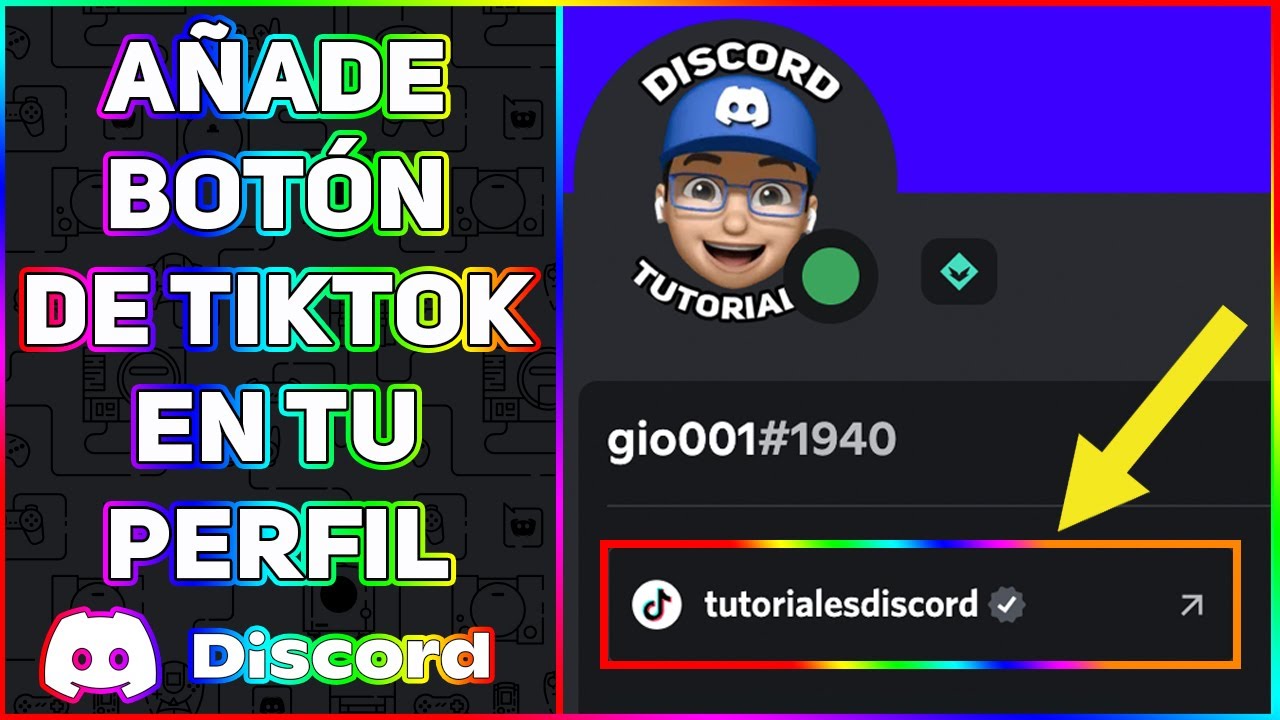 BOTÓN DE TIK TOK EN TU PERFIL DE DISCORD - YouTube