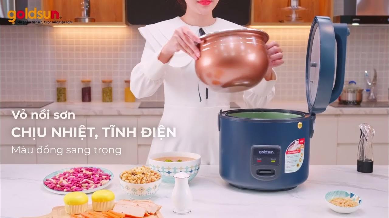 Nồi cơm điện lòng niêu Goldsun GRC5046 1.8L - YouTube