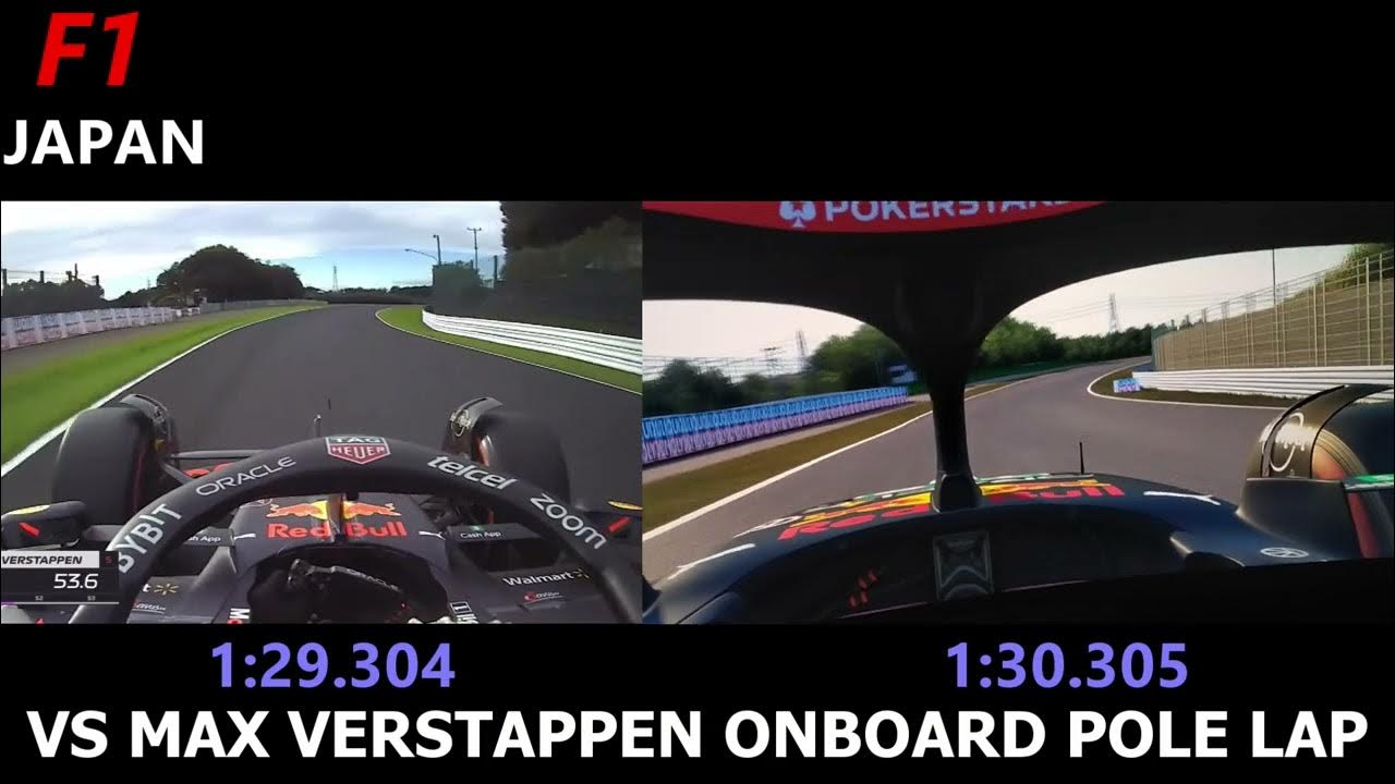 Assetto Corsa vs Real Life - 2022 Japanese F1 Grand Prix - Max Verstappen Onboard Pole Lap - YouTube
