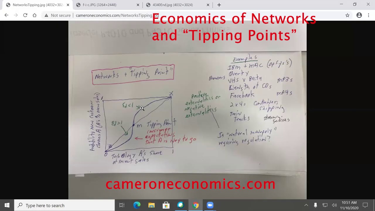Economics of Networks and "Tipping Points" - YouTube