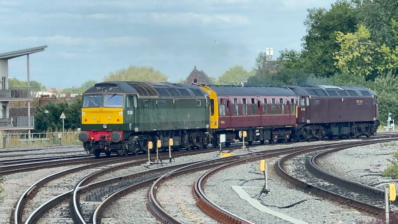 West Coast Railways class 47) 47848 & 57009 G.J Churchward at Bristol ...