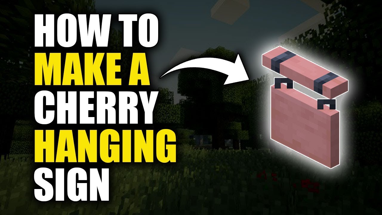 How to Make a Cherry Hanging Sign in Minecraft – Step-by-Step Guide! 🪧🌸 ...