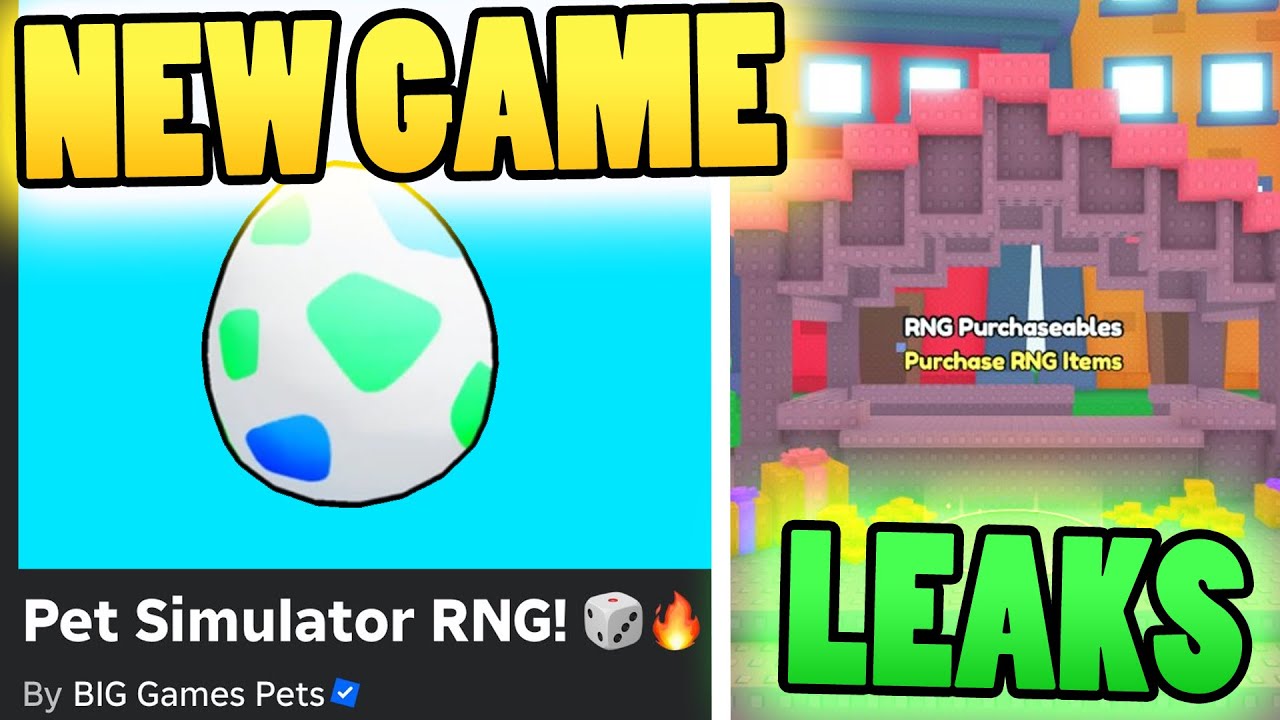 🎲NEW PET SIMULATOR GAME AND RNG PART 2 LEAKS In Pet Simulator 99 - YouTube