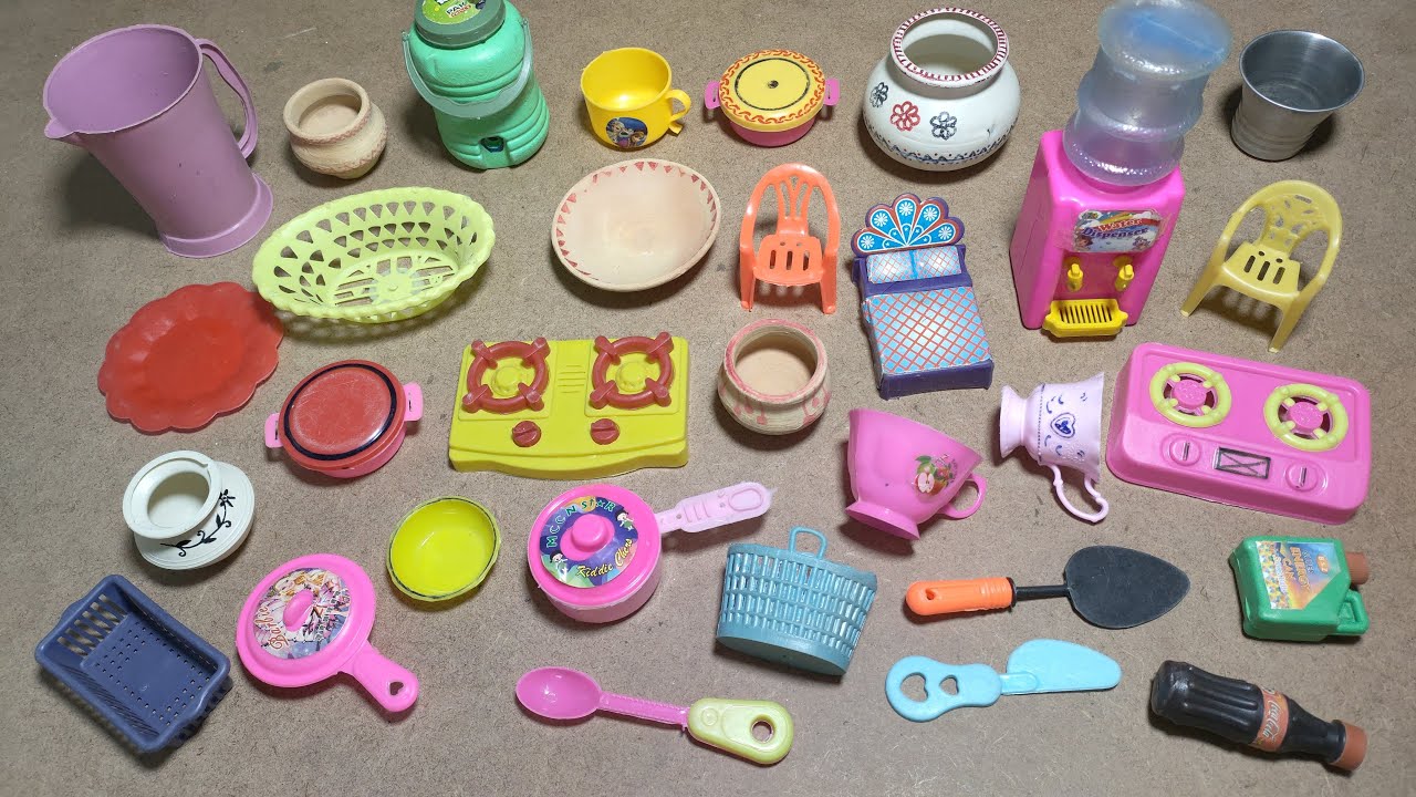4 Minutes Satisfying with Unboxing Full Plastic Sanrio Kitchen Set ...