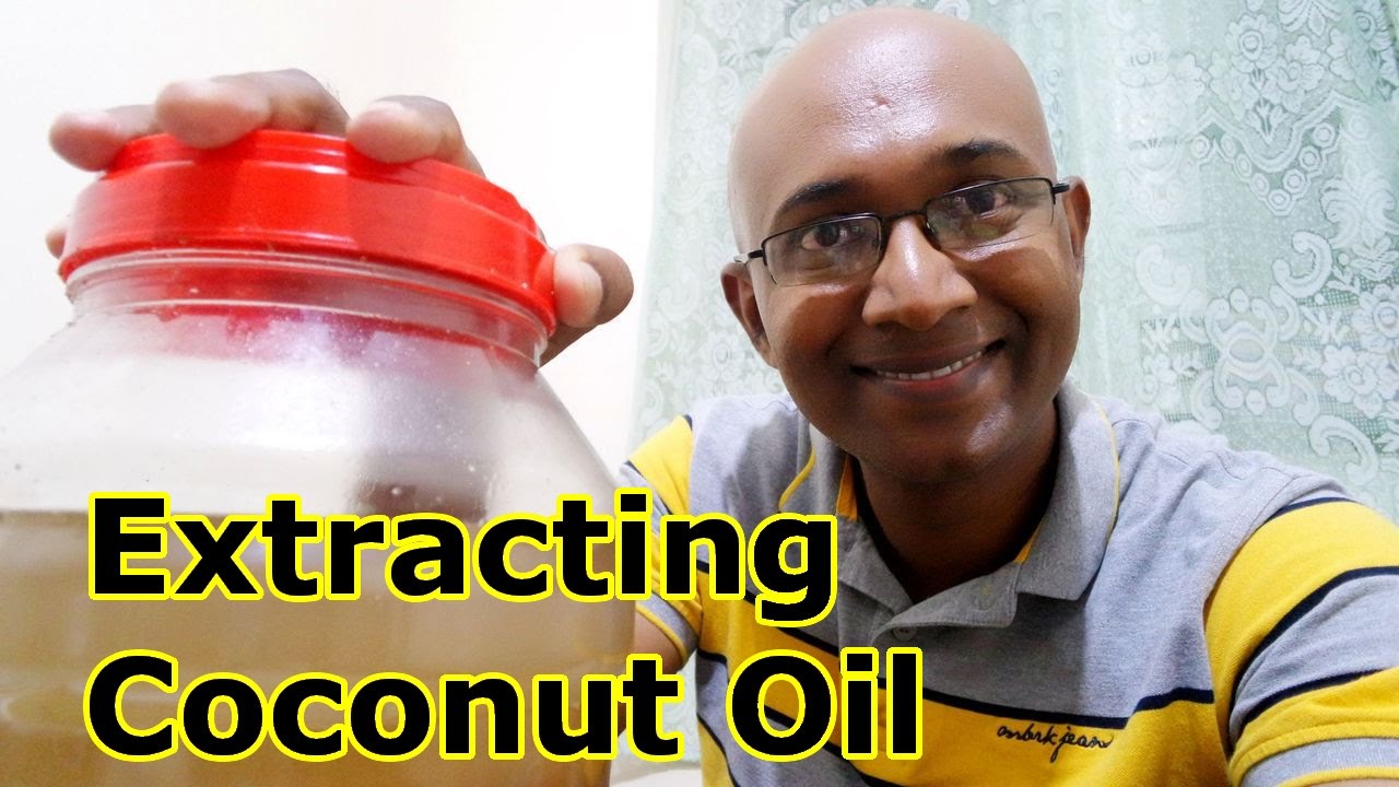 Extracting coconut oil - YouTube