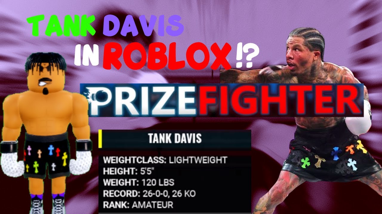 I Played as Gervonta TANK Davis in ROBLOX! Prizefighter EA (Boxing Game ...