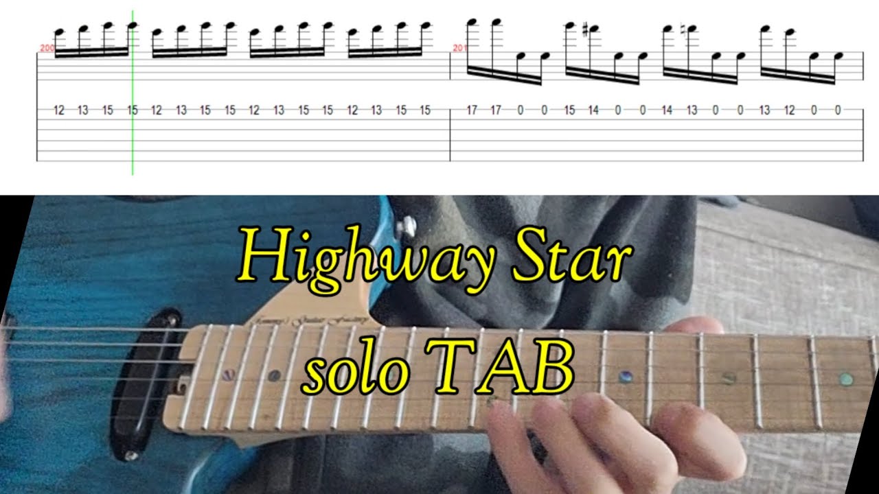 [TAB] Highway Star (solo TAB 악보) Deep Purple - YouTube