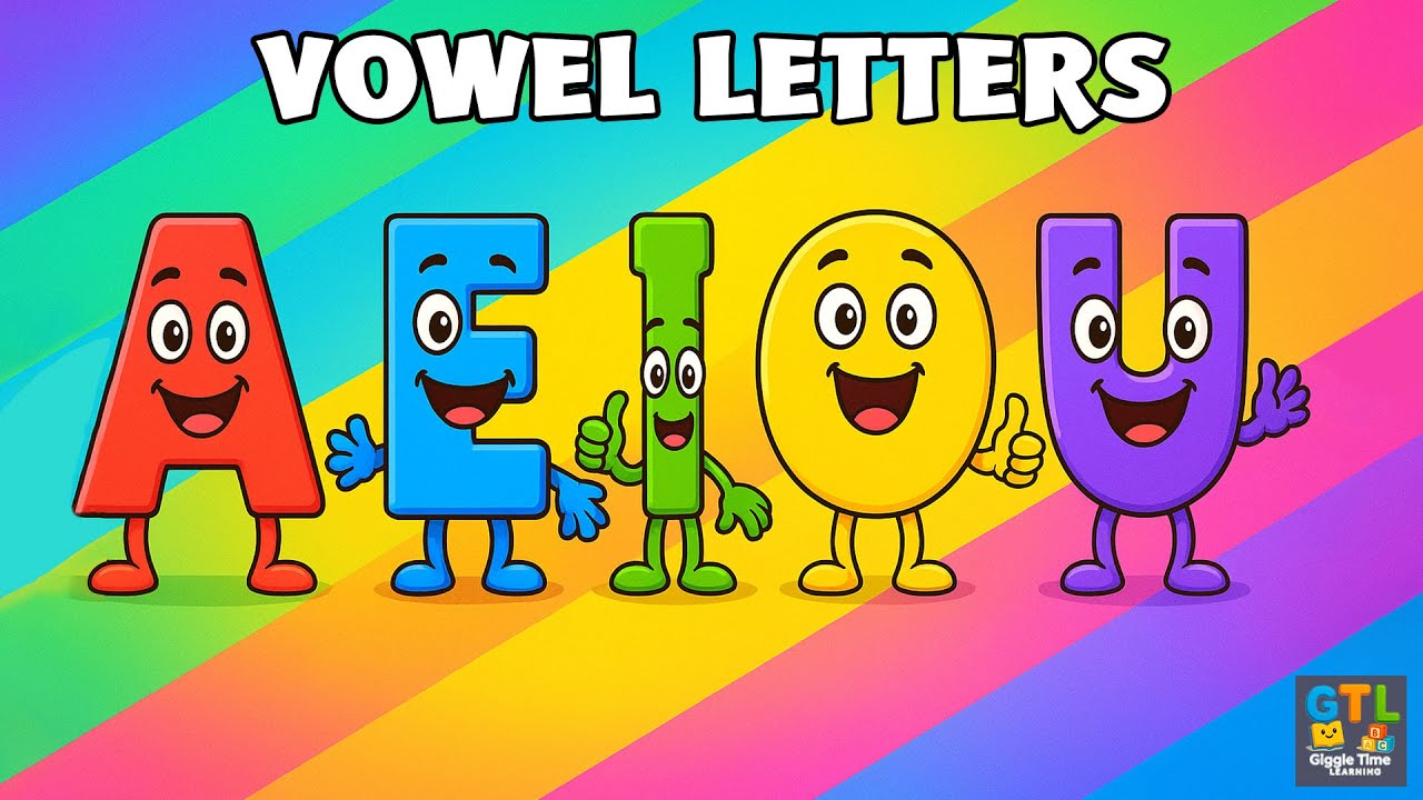 Learn Vowel Letters A E I O U | Fun & Easy Phonics for Kids | Preschool ...