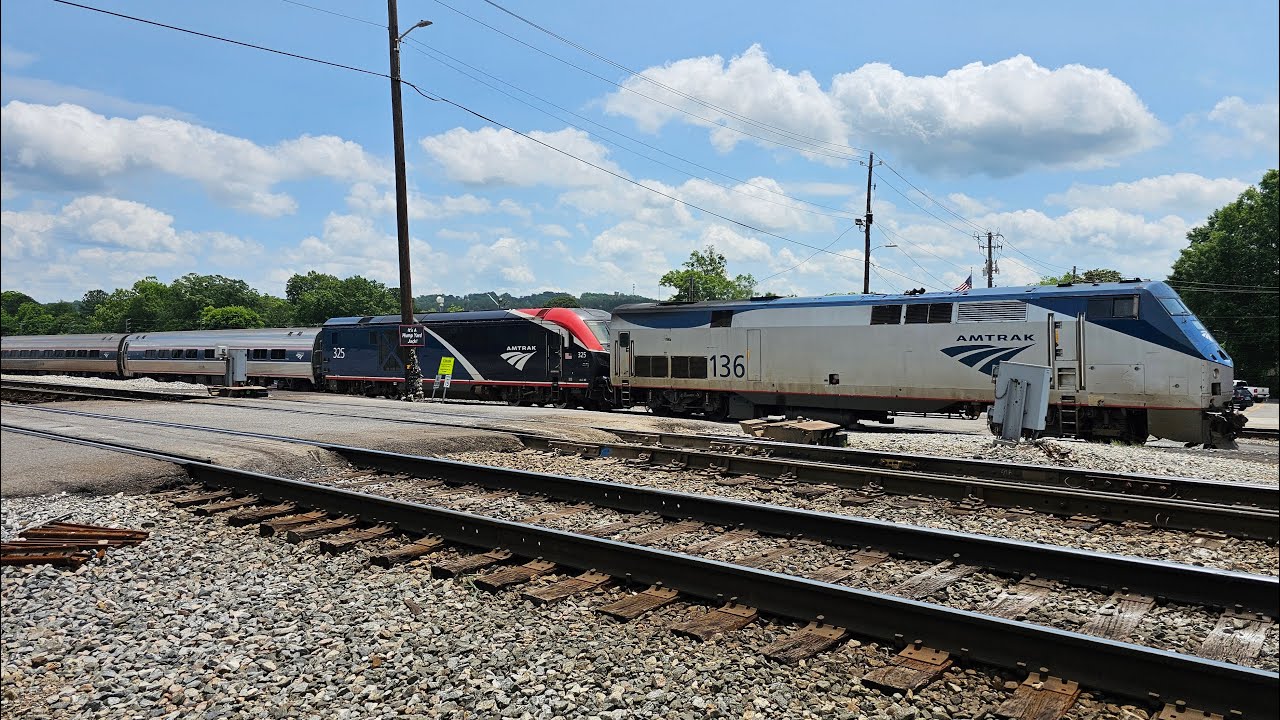 Amtrak Crescent Passenger Train With A Surprise, Irondale, AL, 5/20/25 ...