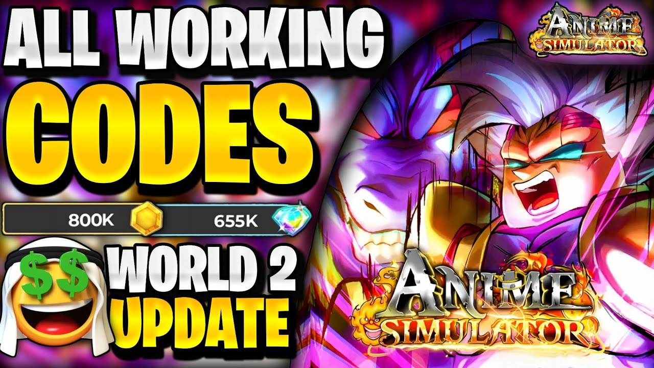 🤯*NEW* ALL WORKING WORLD 2 UPDATE CODES FOR ANIME SIMULATOR! ROBLOX ...